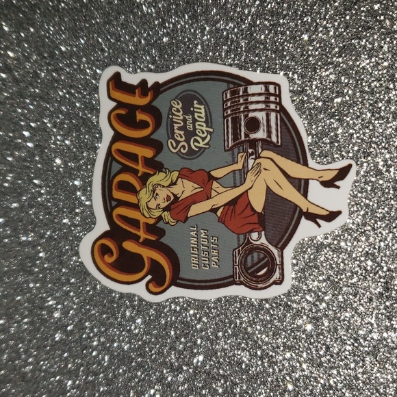 art class | Design | Pinup Retro Waterproof Sticker Garage Girl | Poshmark